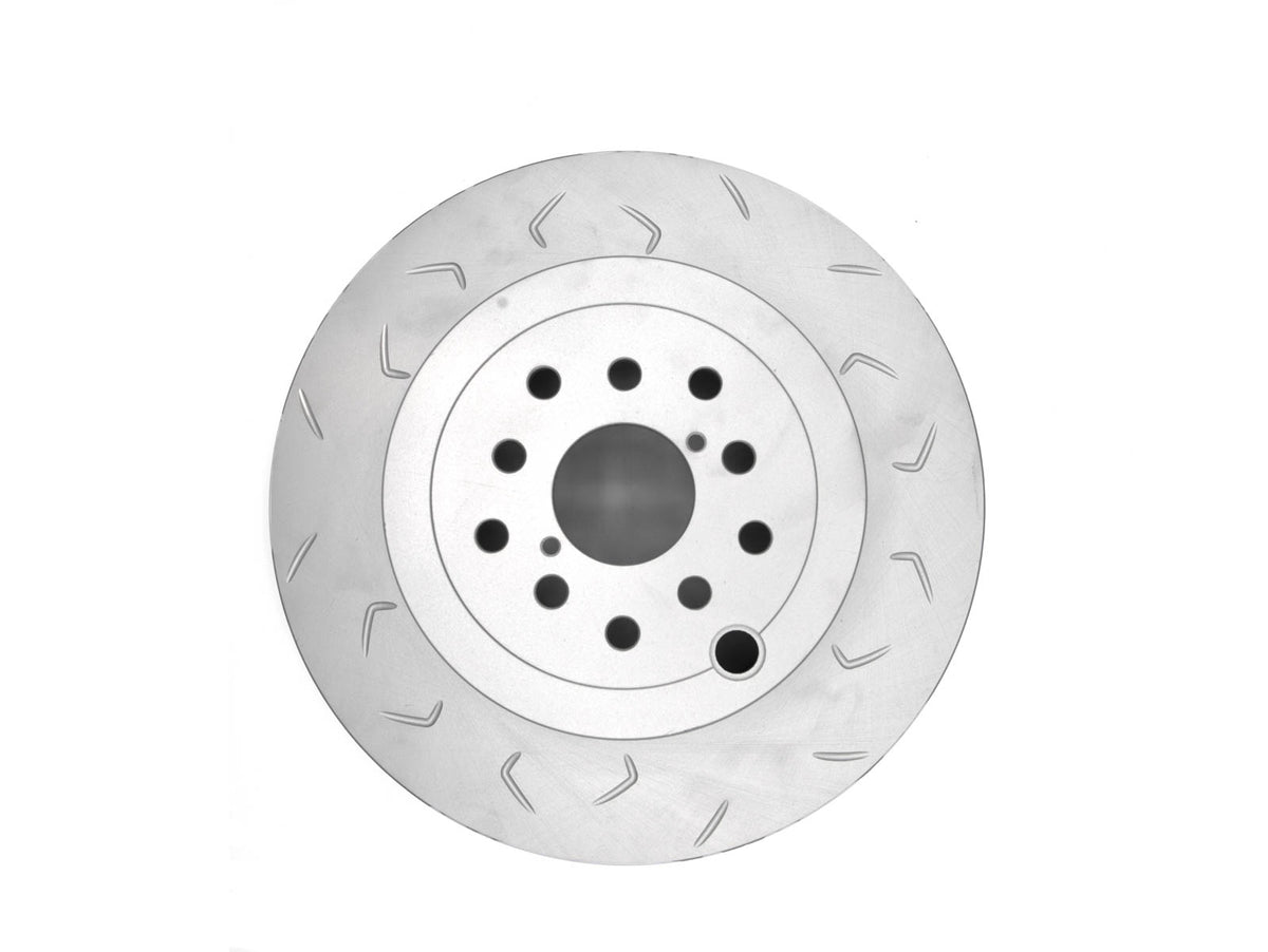 FactionFab Slotted Rear Rotor V2 Dual Drilled 5x100/114 Subaru STI 201